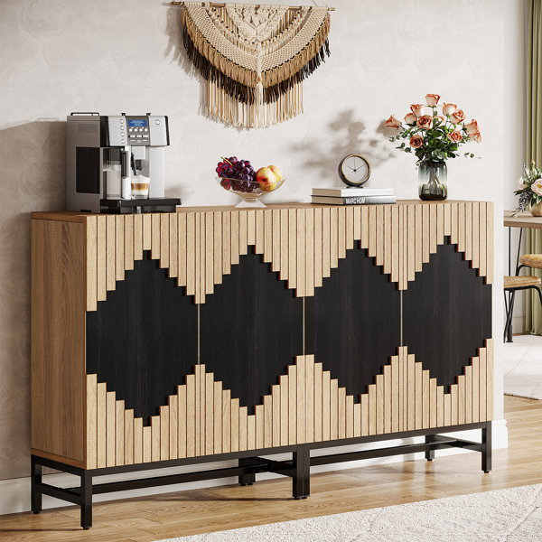 Ebern Designs Farmhouse Sideboard Cabinet with Doors | Wayfair